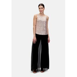 Vera Mont Damen Blusentop "Damen ohne Arm", gold, Gr. 46, Obermaterial: 93% Polyester, 7% Elasthan. Futter: 92% Polyamid, 8% Elasthan, Blusen