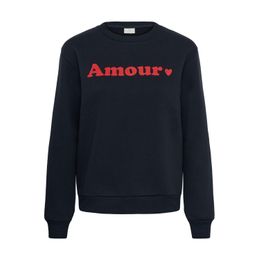 Kaffe Damen Sweatshirt "Damen Sweatshirt KAmila", blau, Gr. XS, Obermaterial: 85% Baumwolle CO. 15% Polyester PES., Sweatshirts