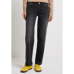 Damen Comfort-fit-Jeans, schwarz, Gr. 33, STREET ONE STUDIO, unifarben, Jeans, 98% Baumwolle, 2% Elasthan, Jeans, 5-Pocket-Style