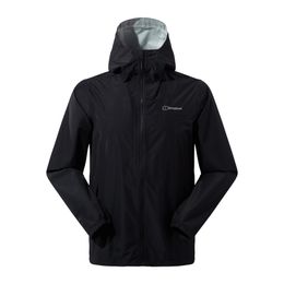 Berghaus Herren Funktionsjacke "M DELUGE PRO 3.0 JKT", schwarz, Gr. XL, Obermaterial: 100% Polyester, Jacken, mit Sturmklappe, atmungsaktiv,