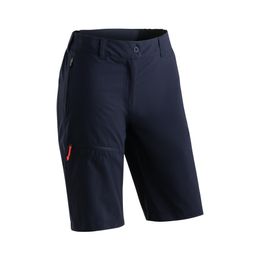 Maier Sports Damen Outdoorhose "Lulaka Bermuda Loop", blau, Gr. 36, 100% Polyester, Hosen, Damen Shorts, kurze Wanderhose, Outdoor-Hose, 3 Taschen,