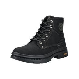 JEEP Herren Schn&uuml;rstiefelette "JEEP Stiefelette Leder/Textil", Gr. 46, schwarz, Leder, Textil, Schuhe