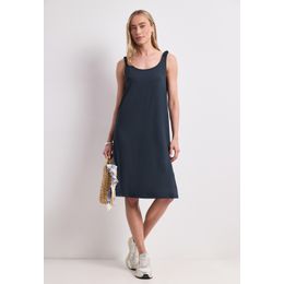 Street One Damen Sommerkleid, grau, Gr. 44, unifarben, Stoff, 95% Viskose, 5% Elasthan, Kleider, aus Viskose