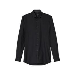 OLYMP Herren Businesshemd "OLYMP No. Six 24/Seven, Super Slim, Modern Kent", schwarz, Gr. 36, 64% Baumwolle, 27% Polyester, 9% Elasthan, Hemden