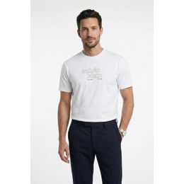 Herren T-Shirt "CALVIN KLEIN GRAP", wei&szlig;, Gr. L, Calvin Klein Jeans, unifarben, Web, Obermaterial: 100% Baumwolle, Shirts, Regular fit mit Markenprint