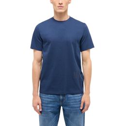 Mustang Herren Kurzarmshirt "Herren Style Austin", blau, Gr. M, Jersey, 100% Baumwolle, Shirts