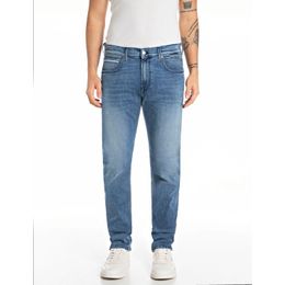 Replay Herren Straight-Jeans "GROVER", blau, Gr. 32, Denim/Jeans, Obermaterial: 98% Baumwolle, 2% Elasthan, Jeans, in vielen verschiedenen