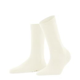 Falke Damen Socken "Softmerino", Gr. 35, wei&szlig;, Materialmix, unifarben, Socken, feines Maschenbild, f&uuml;r Alltag und Business, atmungsaktiv
