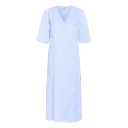 Culture Damen Midikleid "Kleid CULOBY", blau, Gr. S, Obermaterial: 70% Baumwolle CO. 27% Nylon NY. 3% Elasthan EL., Kleider