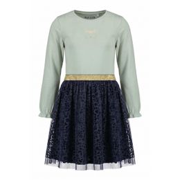 Blue Seven M&auml;dchen Jerseykleid "T&uuml;llkleid", schwarz, Gr. 104, 95% Baumwolle, 5% Elasthan, Kleider