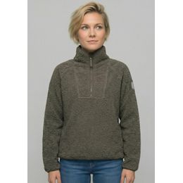Derbe Damen Fleecejacke "Kuschelby Troyer", braun, Basic, Gr. 38, Obermaterial: 100% Polyester, Jacken, Fleecepullover, Halfzip, warm, gem&uuml;tlich