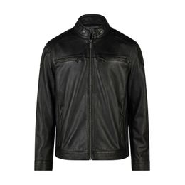 Bugatti Herren Winterjacke "BUFILIPPO", schwarz, Gr. 52, uni, Obermaterial: 100% Lammleder LEL. Futter: 50% Baumwolle CO. 50% Polyester PES. 50%