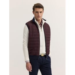 Bugatti Herren Strickweste "Regular Fit", braun, Gr. M, unifarben, 80% Baumwolle, 20% Polyester, Westen, Regular Fit Steppweste Baumwollmix