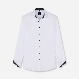OLYMP Herren Langarmhemd "No. Six", wei&szlig;, Gr. 39, unifarben, Web, Obermaterial: 100% Baumwolle, Hemden, Businesshemd, Kentkragen, b&uuml;gelfrei