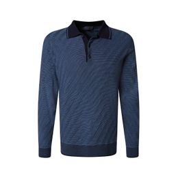 Pierre Cardin Herren T-Shirt "Pierre Cardin Poloshirt", blau, Gr. M, gestreift, Obermaterial: 100% Baumwolle CO., Shirts, aus reiner Baumwolle