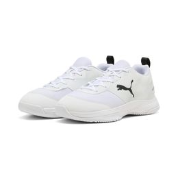 Puma M&auml;dchen Hallenschuh "VARION 3 JR", Gr. 35, wei&szlig;, Synthetik, Schuhe