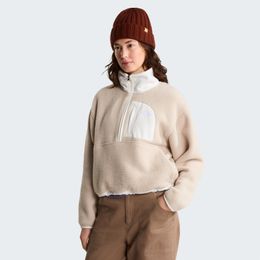 The North Face Damen Fleeceshirt "W YUMIORI OFF PEAK 1/2 ZIP JACKET"timeless taupe, wei&szlig; du, Gr. XS, Obermaterial: 100% Polyester, Shirts, mit
