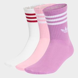 Damen Sportsocken "3-STREIFEN CREW 3ER-PACK", adidas originals, Gr. XL, bunt, Obermaterial: 49% Baumwolle, 48% Polyester, 2% Elasthan, 1% Polyamid,