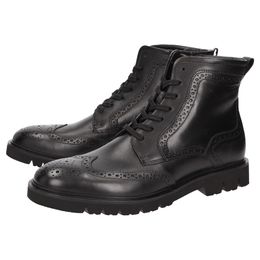Sioux Damen Stiefelette "Rogtanos-702-WF", Gr. 46, schwarz, Obermaterial: 100% Kalbsleder CAL. 100% Gummi rubber., Schuhe