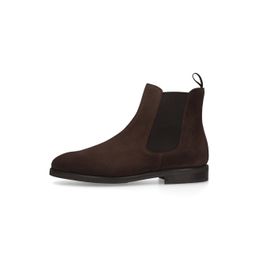 Henry Stevens Herren Chelseaboots "Marshall CB2", Gr. 45, braun, Kalbsvelours, Schuhe