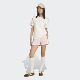 Damen T-Shirt "adidas originals SUMMER GLOW ADVANCED 3-STREIFEN"sanftes wei&szlig;, Gr. S, adidas originals, Obermaterial: 94% Baumwolle, 6% Elasthan,
