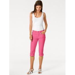 Heine Damen 3/4-Hose, lila, Gr. 42, unifarben, 98% Baumwolle, 2% Elasthan, Hosen