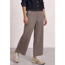 Street One Damen Stoffhose, braun, Gr. 42, unifarben, Stoff, 82% Polyester, 11% Viskose, 7% Elasthan, Hosen, High Waist