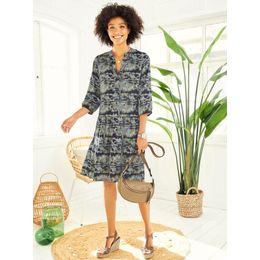 Damen Sommerkleid "Druck-Kleid", bunt, Gr. 44, Linea Tesini BY HEINE, bedruckt, gemustert, mehrfarbig, 100% Viskose, Kleider