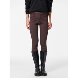 Pieces Damen Jeggings "PCHIGHSKIN WEAR JEGGINGS", braun, Gr. S, unifarben, Web, Obermaterial: 77% Viskose, 20% Nylon, 3% Elasthan, Hosen,