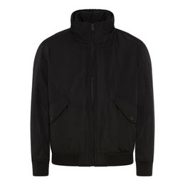 BOSS Orange Herren Bomberjacke "Ojens", schwarz, Gr. 48, unifarben, Web, Obermaterial: 100% Polyester, Jacken, mit herausnehmbarer, gesteppter