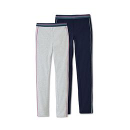 Tchibo - 2 Leggings - M&auml;dchen - Gr. 146/152 - dunkelblau