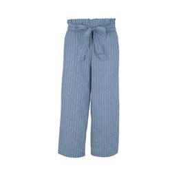 Tchibo - Leinen-Culottehose - Damen - Gr. 38 - hellblau/gestreift