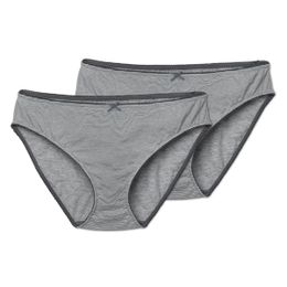 Tchibo - 2 Slips - Damen - Gr. S - wei&szlig;/gestreift