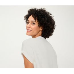 Tchibo - Strukturiertes Olsen Shirt mit Kn&ouml;pfen - Damen - Gr. 44 - wei&szlig;