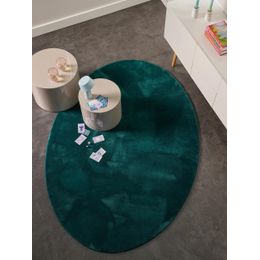 benuta Pop Hochflor Shaggyteppich Yumi T&uuml;rkis 140x200 cm - Hochflor Teppich f&uuml;r Wohnzimmer