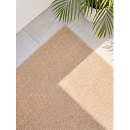 benuta Basic In- & Outdoor-Teppich Iowa Beige 80x150 cm - Teppich f&uuml;r Balkon, Terrasse & Garten
