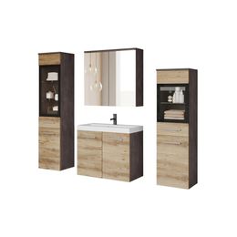 M&ouml;bel Kraft Badset grau Ma&szlig;e (cm): B: 120,4 H: 131,5 &raquo; M&ouml;bel Kraft