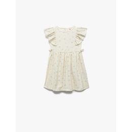 KOTON Kleid M&auml;dchen Gr&ouml;&szlig;e 104/110 beige / blau