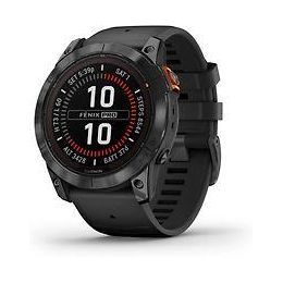 Garmin Fenix 7X Pro 51mm schiefergrau mit Silikonarmband schwarz [Wi-Fi, Solar Edition]