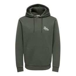 Only & Sons ONLY & SONS Hoodie in Khaki - 22% | Gr&ouml;&szlig;e L | Herren-sweatshirts-jacken