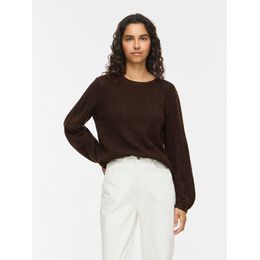 Vila Pullover "Liga" in Braun - 20% | Gr&ouml;&szlig;e M | Damen-pullover-cardigans