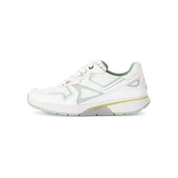 Gabor Leder-Sneakers in Wei&szlig;/ Mint - 53% | Gr&ouml;&szlig;e 36 | Damen-sneakers