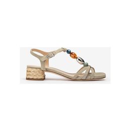 Unisa Leder-Sandaletten in Creme - 54% | Gr&ouml;&szlig;e 41 | Damen-sandalen