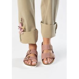BAYTON Leder-Pantoletten "Atlas" in Rosa - 58% | Gr&ouml;&szlig;e 39 | Damen-pantoletten
