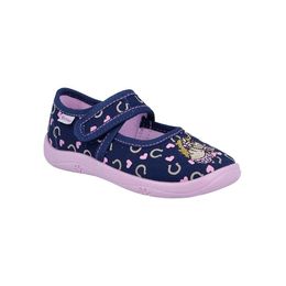 Richter Shoes Hausschuhe "Mia" in Dunkelblau - 30% | Gr&ouml;&szlig;e 25 | Kinderhausschuhe