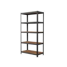 Songmics B&uuml;cherregal Cozory in Braun-Schwarz - (B)90 x (H)180 x (T)40 cm | Gr.: onesize