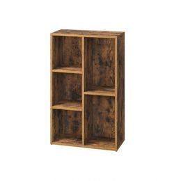 VASAGLE B&uuml;cherregal Custos in Vintagebraun - (B)24 x (H)80 x (T)50 cm | Gr.: onesize