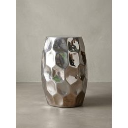 KADIMA DESIGN Couchtisch Premium | Orient-Style, Hammerschlag-Alu, Pflegeleicht in Silber | Gr.: onesize