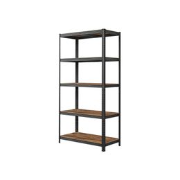 Songmics B&uuml;cherregal Cozory in Braun-Schwarz - (B)100 x (H)200 x (T)50 cm | Gr.: onesize