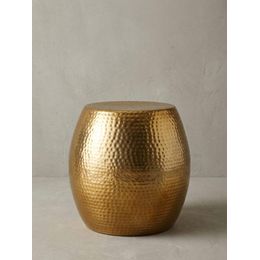 KADIMA DESIGN Couchtisch Orient | Hammerschlag-Design, Aluminium, 42cm in Gold | Gr.: onesize